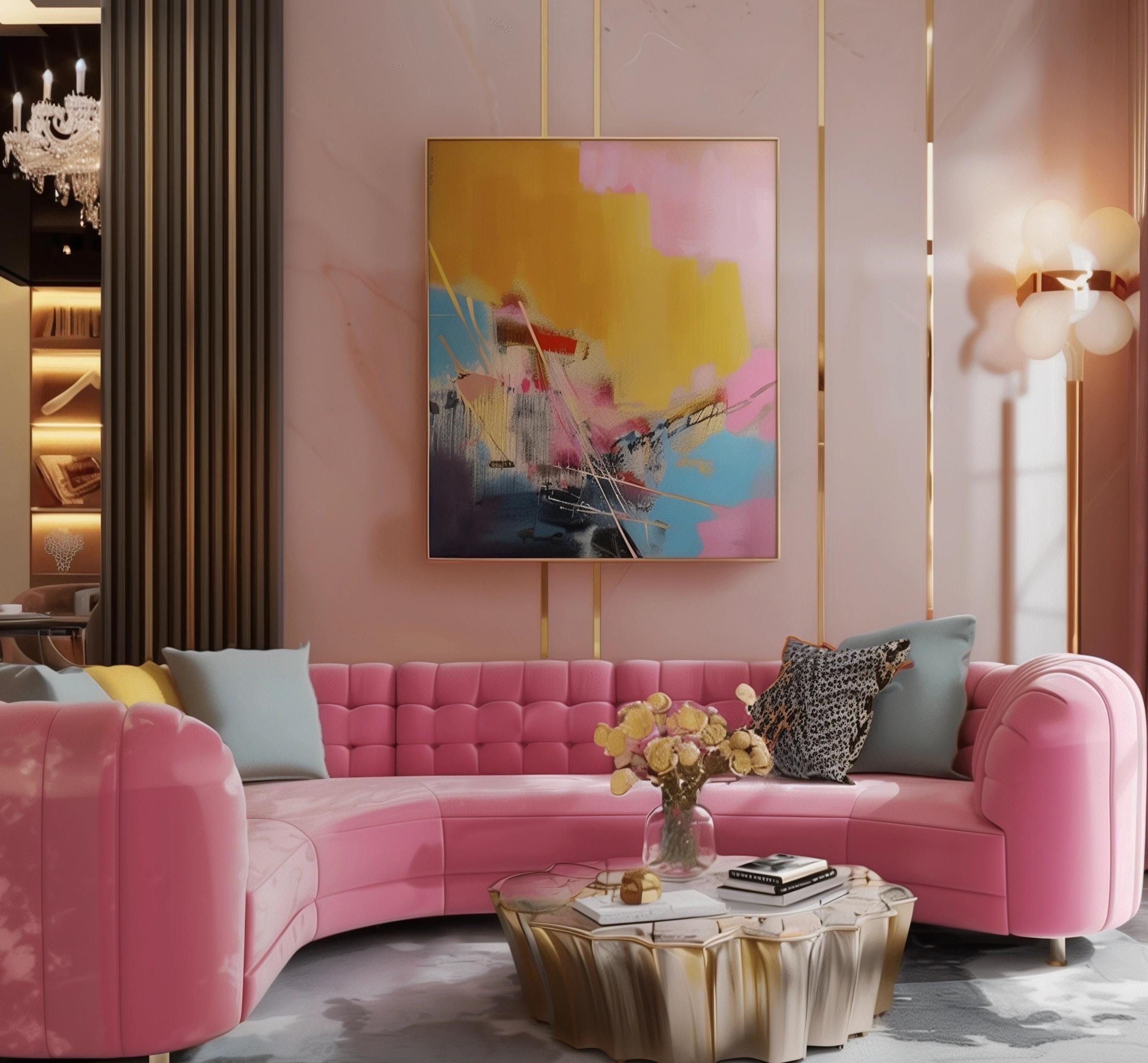 8 Zoom Modern Pink Luxury Virtual Backgrounds Bundle Teams Meeting ...