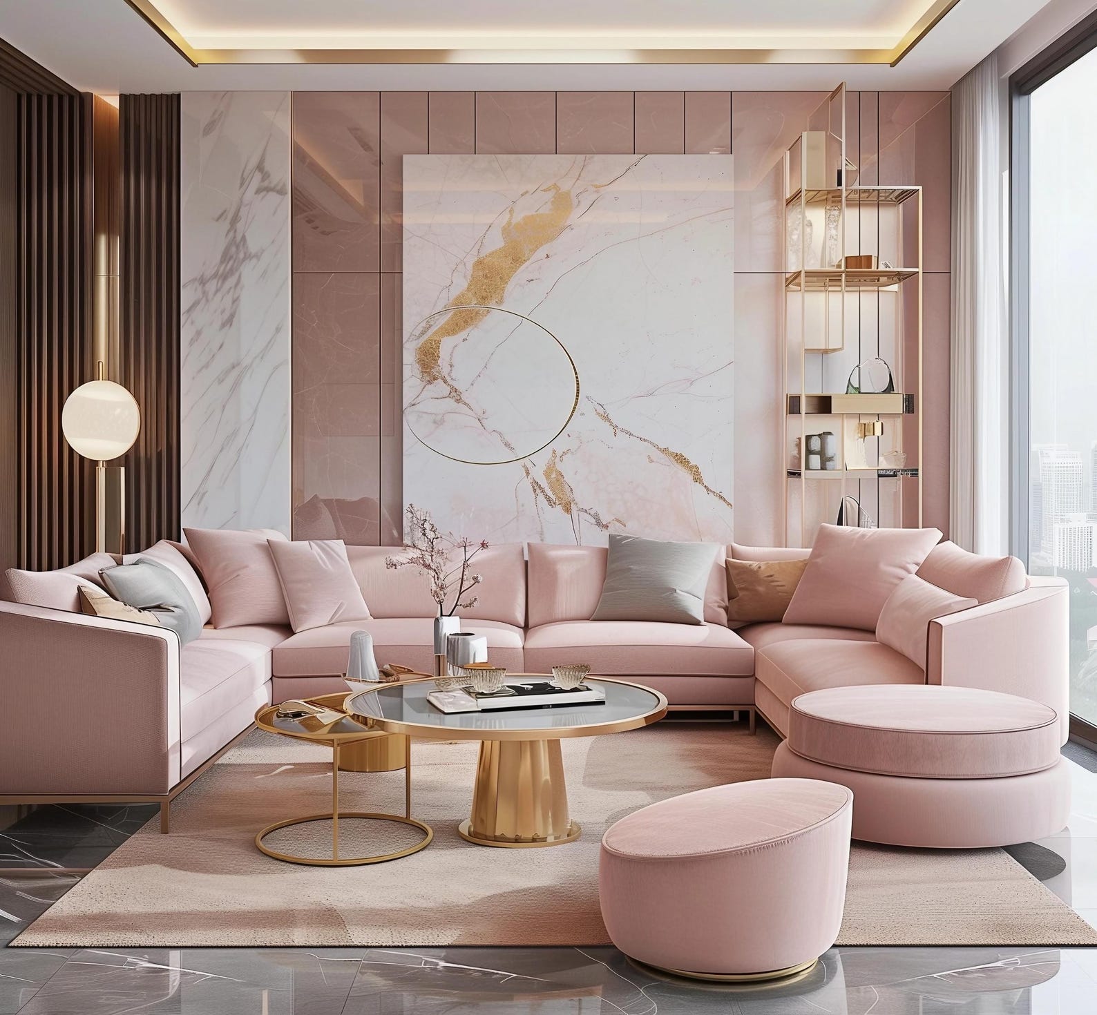 8 Zoom Modern Pink Luxury Virtual Backgrounds Bundle Teams Meeting ...