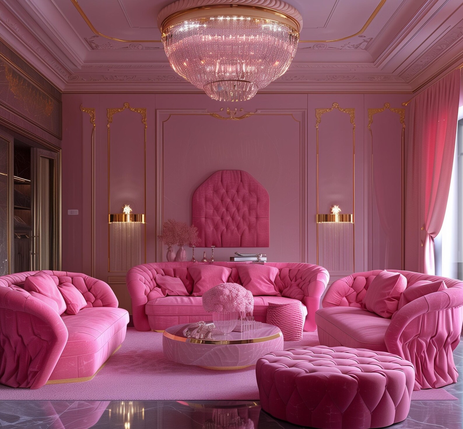 8 Zoom Modern Pink Luxury Virtual Backgrounds Bundle Teams Meeting ...