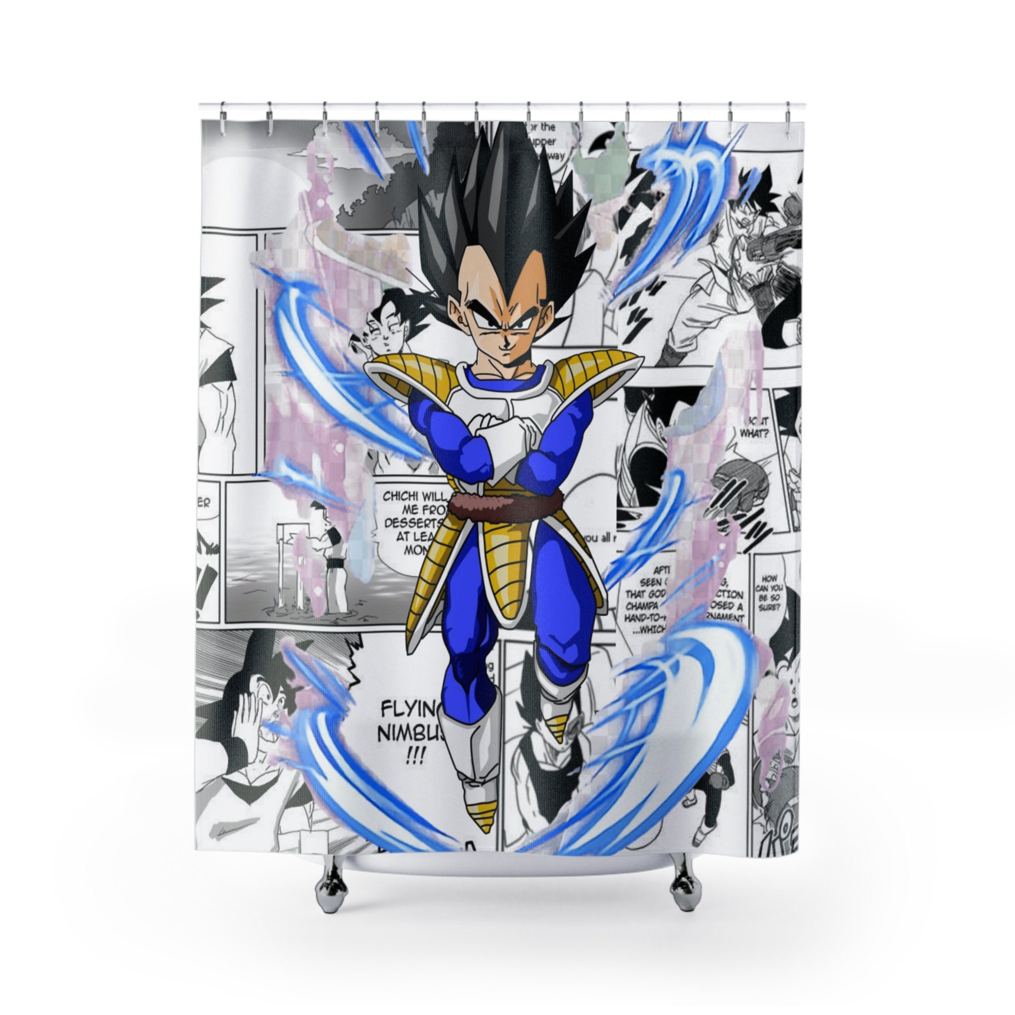 Comic Japenese Vegeta Shower Curtains - Etsy