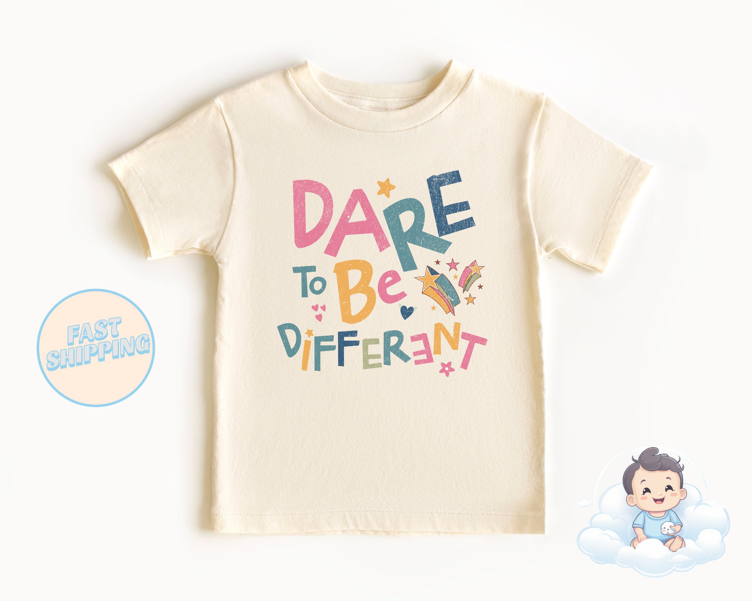 Dare to Be Different Cute Girl Bodysuit® Dare Boho Natural Toddler ...