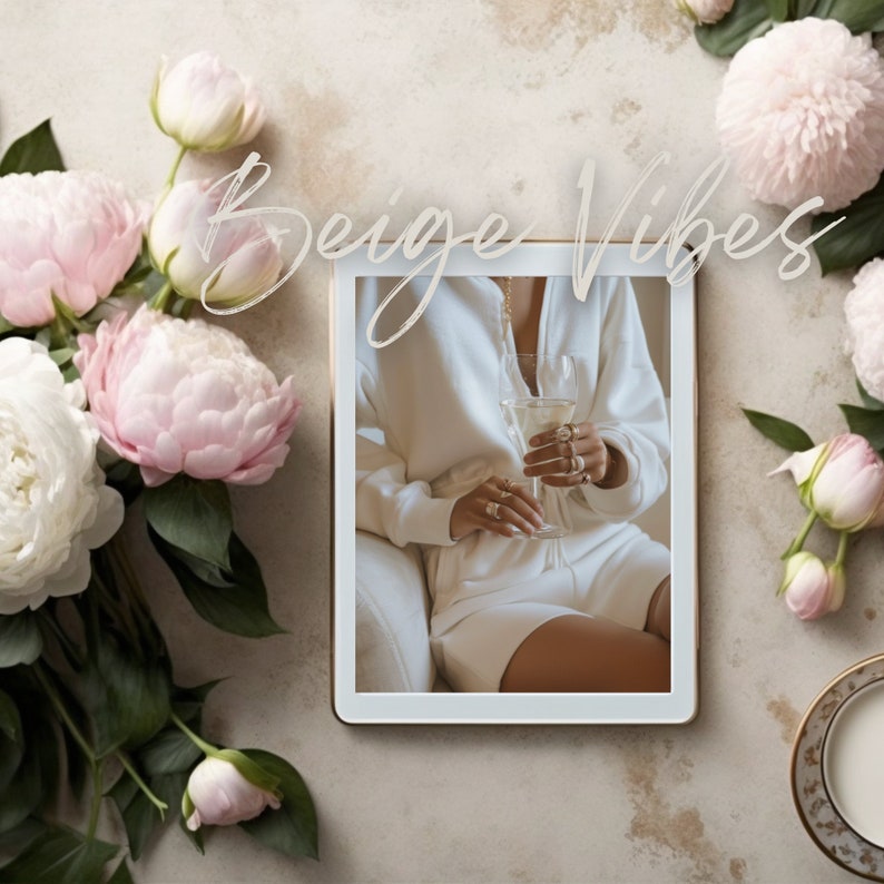 Beige Modern Aesthetic Vibes Stock Images Collection Instagram Faceless ...