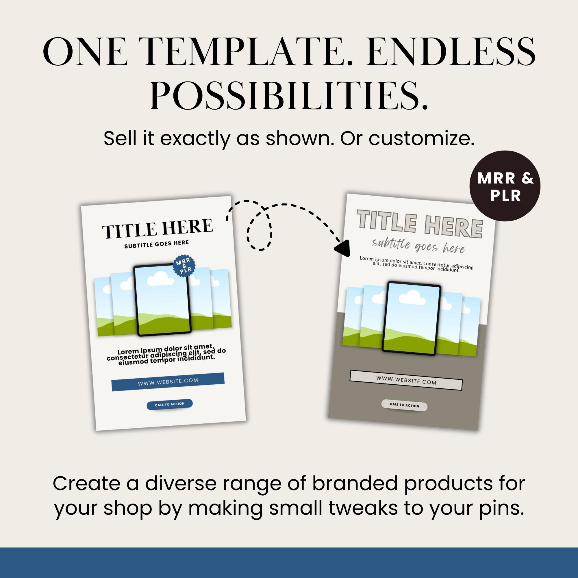 Editable Pinterest Pin Templates for Ebooks | Royal Blue Theme | Opens ...