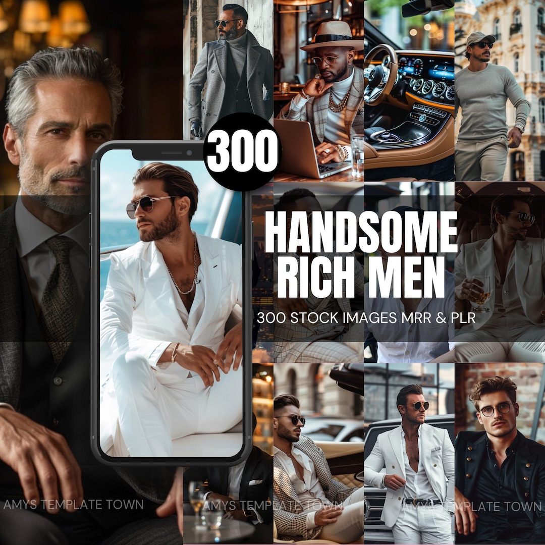 300 Handsome Rich Men Collection Stock Images With MRR & PLR | Edit in ...