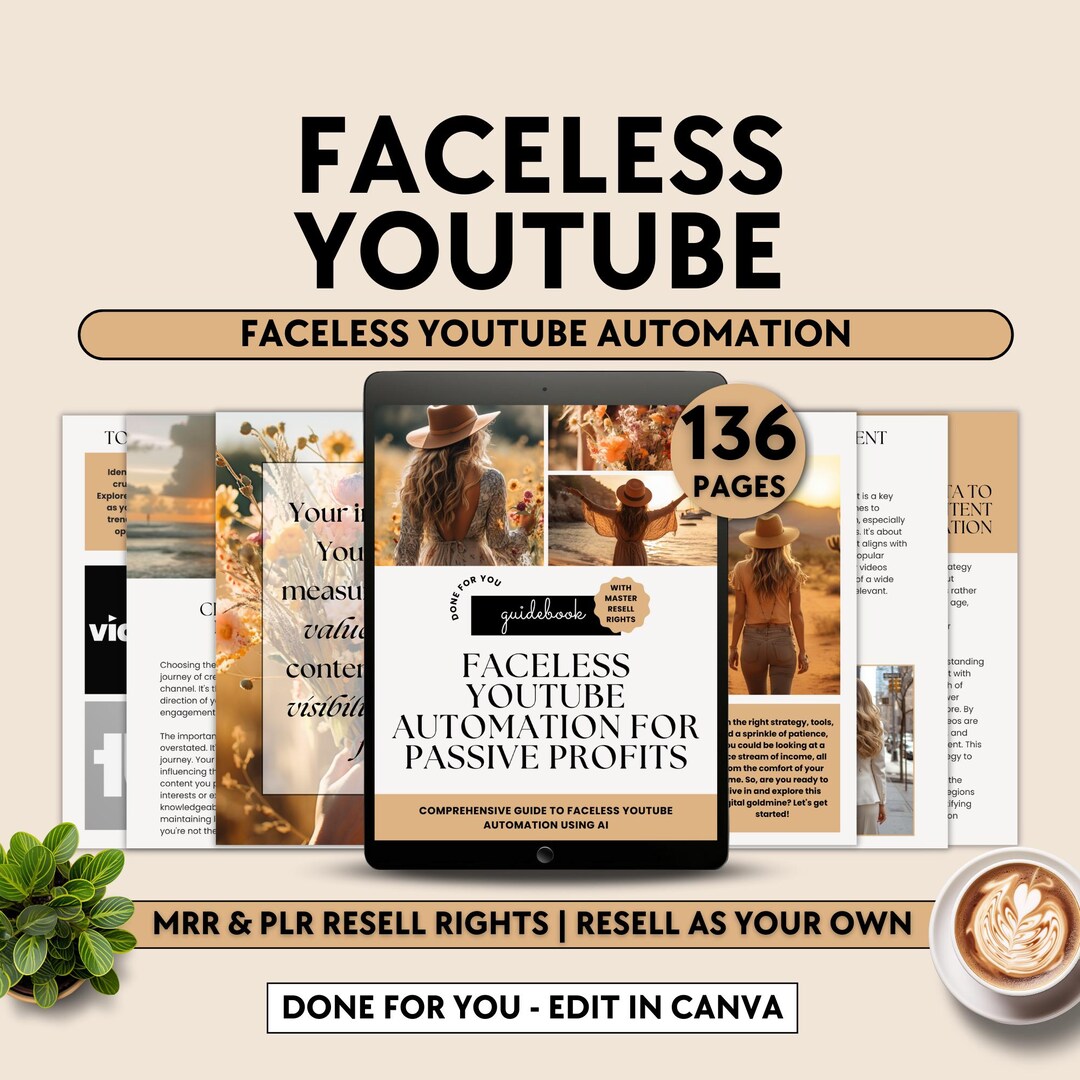 Faceless Youtube Automations for Passive Profits Guide | MRR & PLR ...