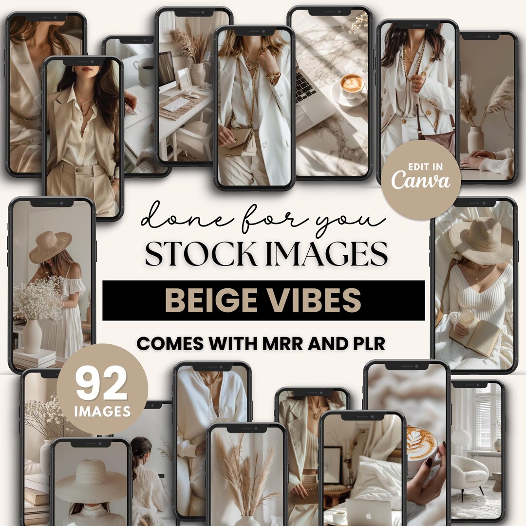 Beige Modern Aesthetic Vibes Stock Images Collection Instagram Faceless ...