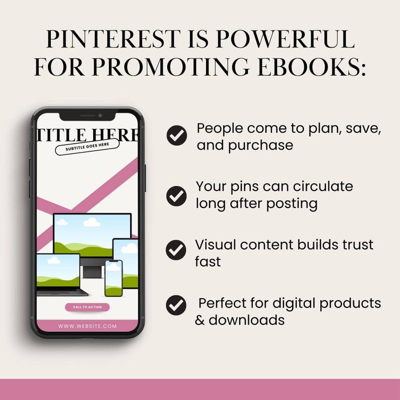 Editable Pinterest Pin Templates for Ebooks | Pink Theme | Opens in ...