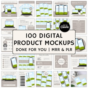 MRR Done for You Mockup Template Bundle for Digital Products With PLR ...