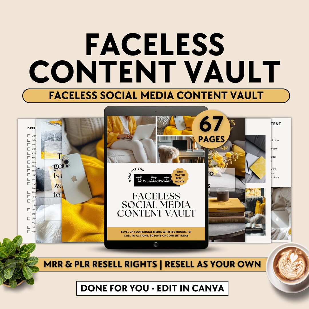 Done for You Ebook Faceless Social Media Content Vault With MRR/PLR How ...