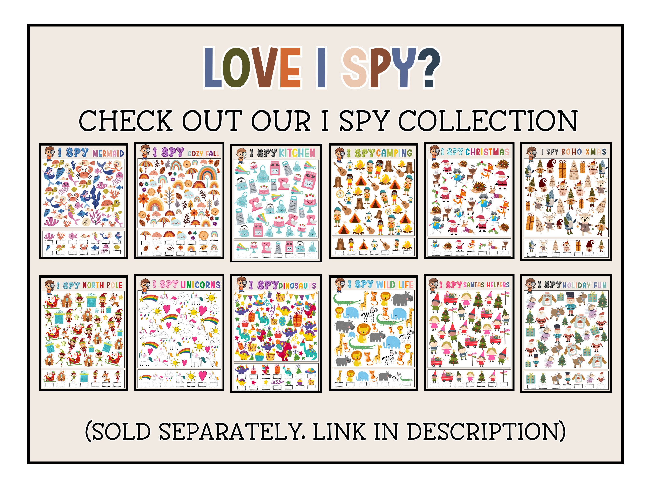 Camping I Spy / Road Trip Activity Sheets / Printable Party Game for ...