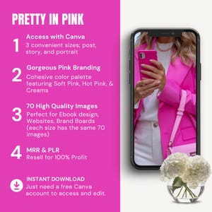 70 Pretty in Pink Work From Home Stock Images | MRR and PLR Editable ...