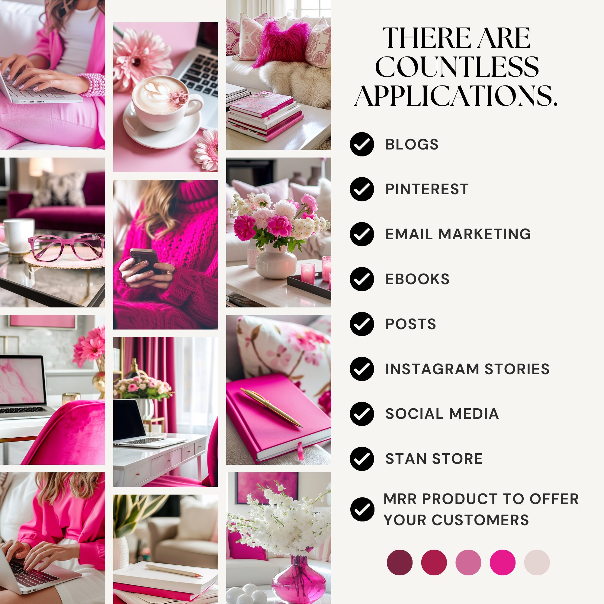 35 Hot Pink Stock Images | Canva (MRR+PLR) | Instant Download | Images ...