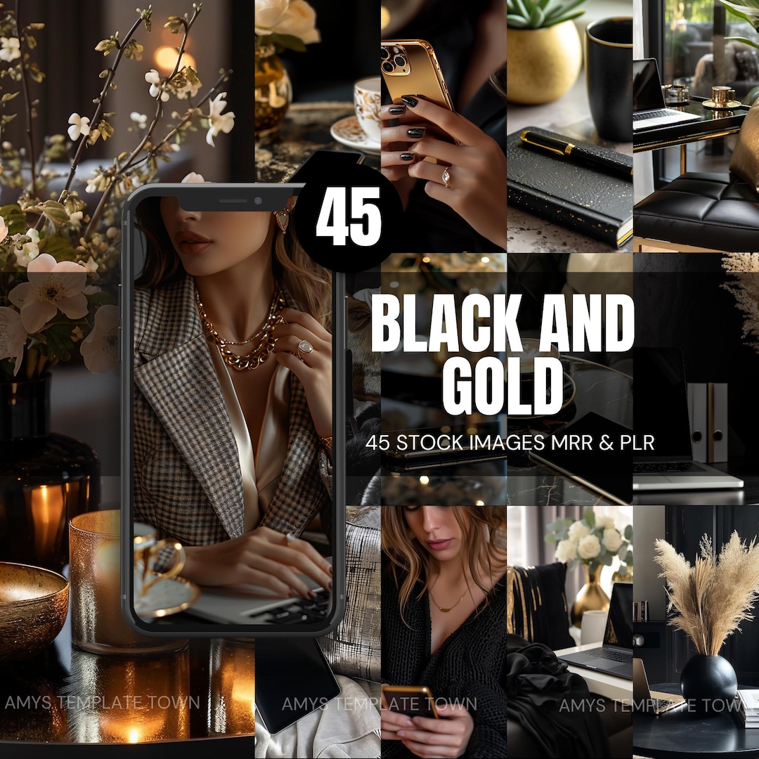 45 Elegant Black and Gold Stock Image Collection Bold Images in 3 Sizes ...