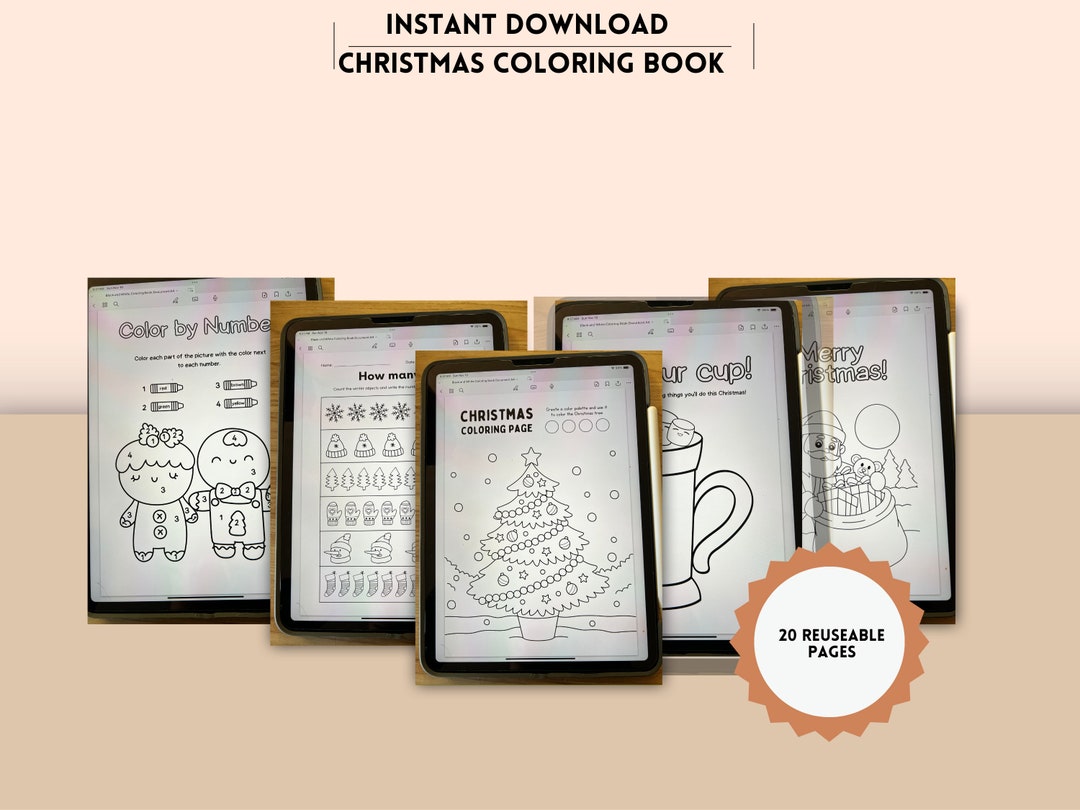 Christmas Coloring Book With Activity Page for Family Fun - Etsy