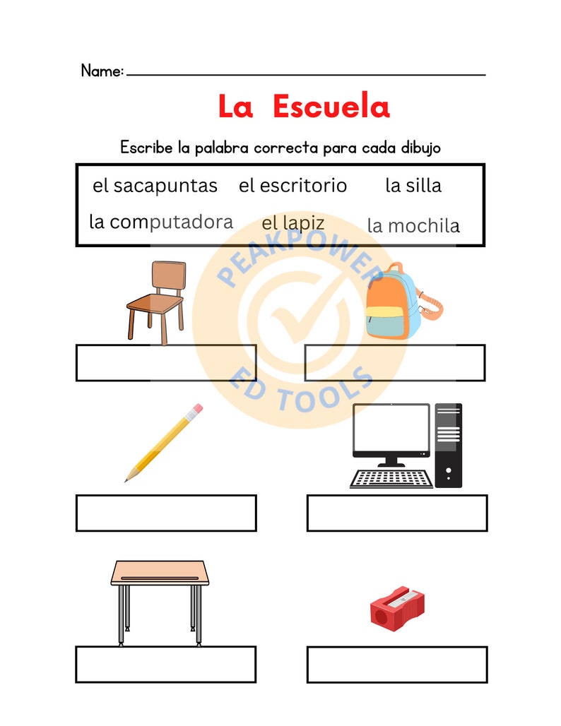 Spanish Development Theme: Places Vocabulary Digital Download ...