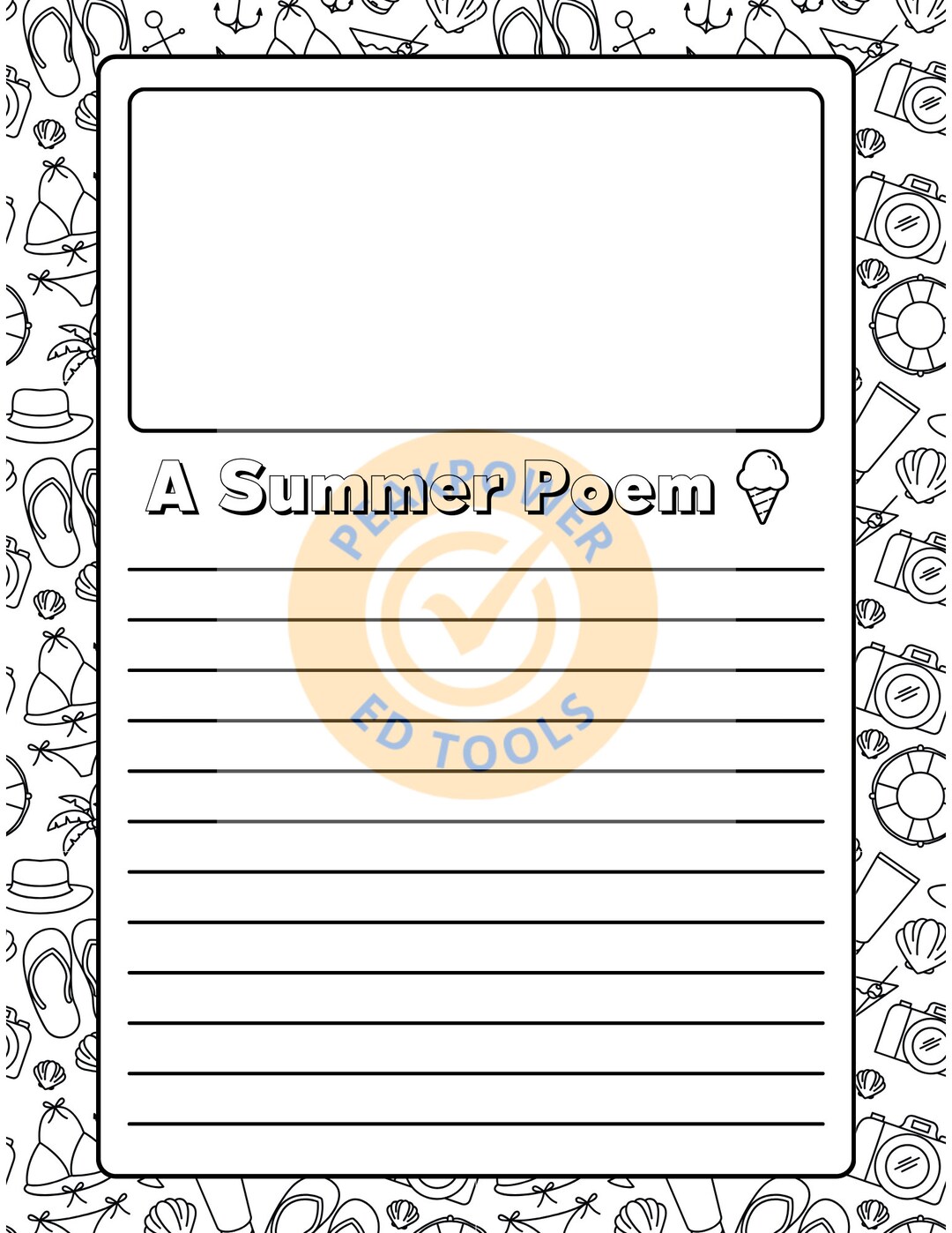 Writing Poetry Paper Different Seasons Elementary Grades Digital ...