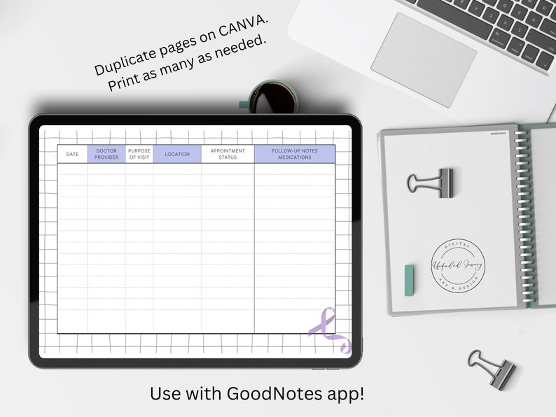 Medical Appointments Tracker Checklist Medication Organizer - Etsy