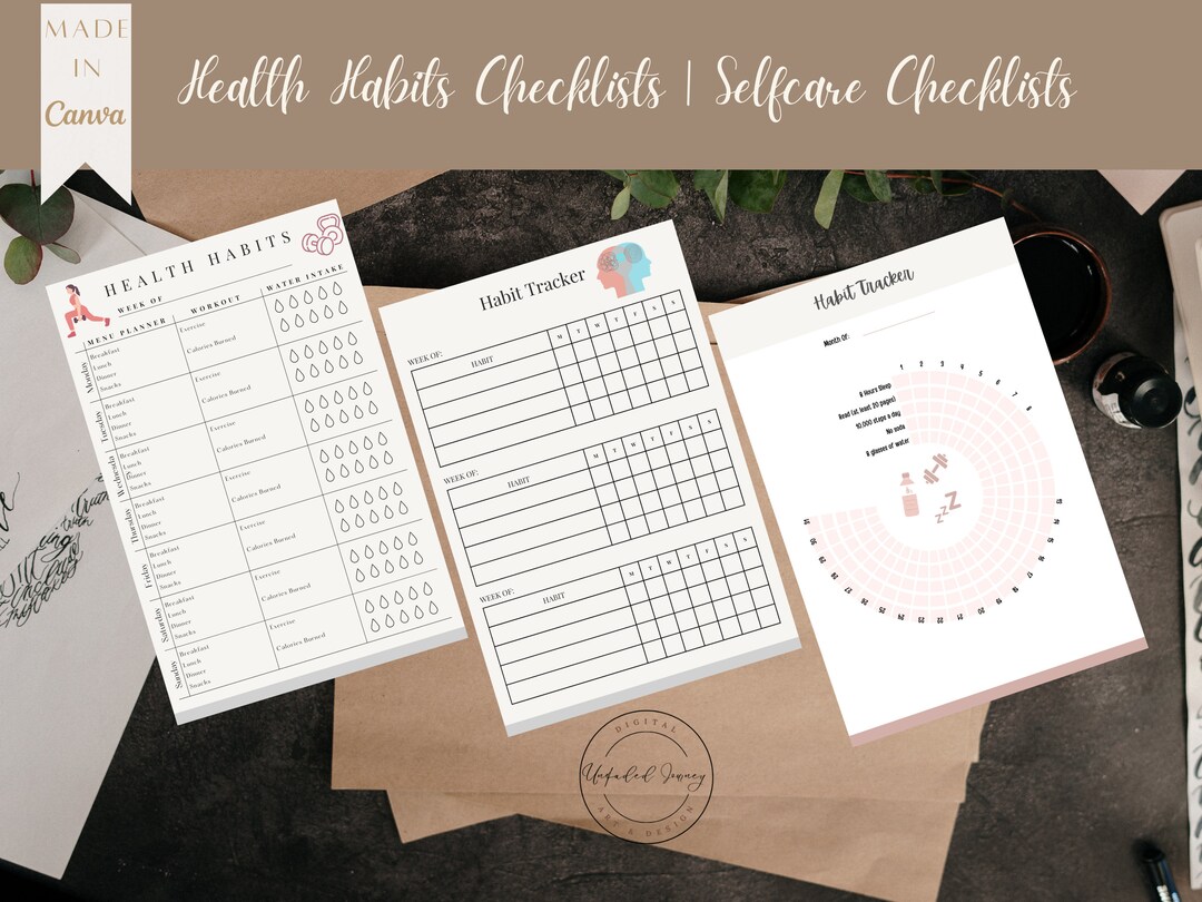 Healthy Habits Checklist Self-care Checklists Stay Healthy Habits ...