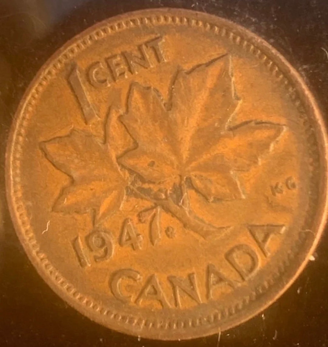 1947 Canadian Penny Error, Super Rare Canada One Cent Coin for Sale - Etsy
