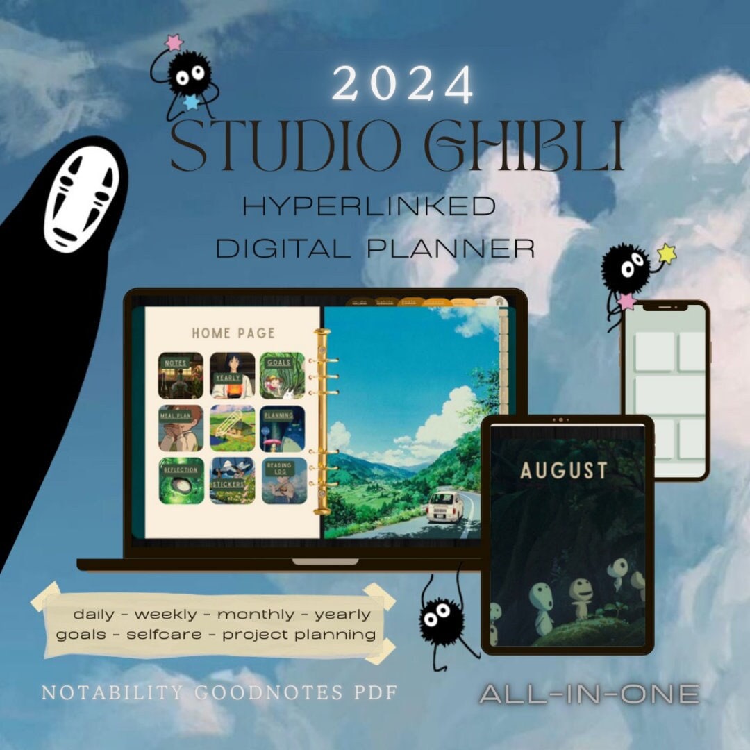 Studio Ghibli Digital Planner All-in-one Journal GOODNOTES / Student ...