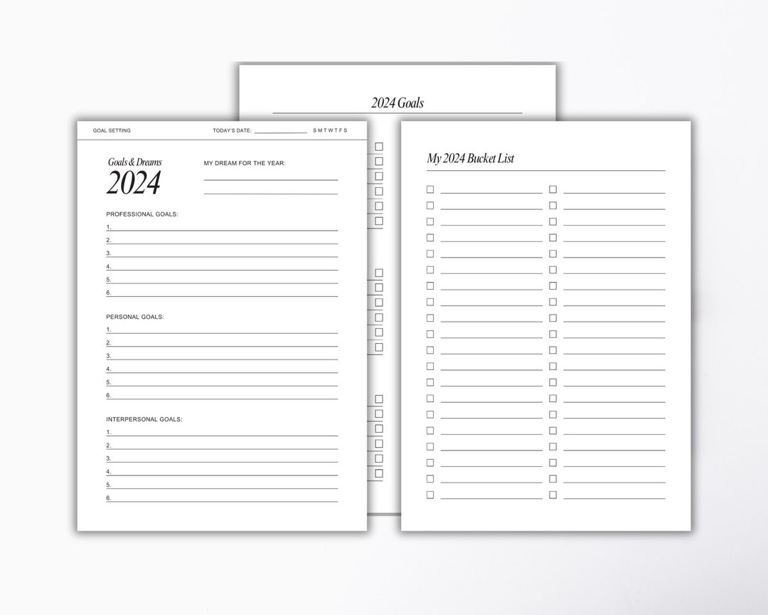 Printable 2024 Goal Planners, 2024 Goal Planner, 2024 New Year ...