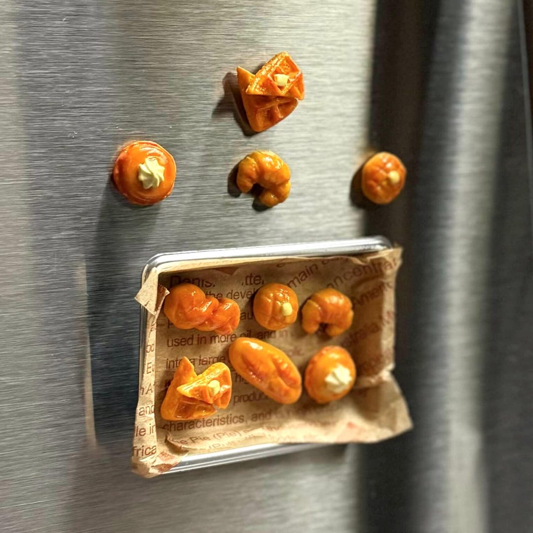 Mini Pastry Fridge Magnets: Realistic Bakery Decor, Food Lover Gift (no ...