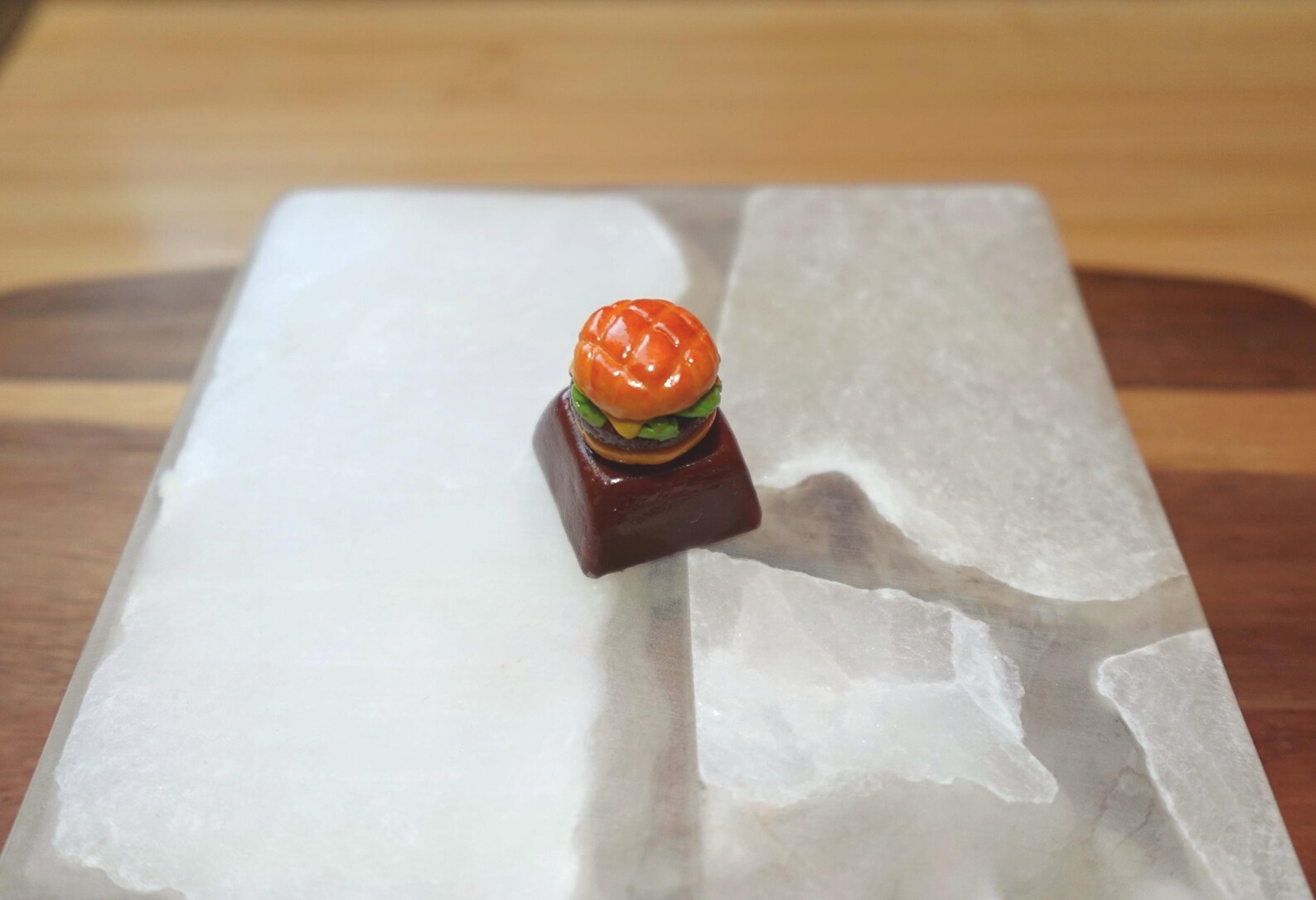 Handmade Food-themed Artisan Keycaps | Burger, Hotdog, Waffle, Tart ...