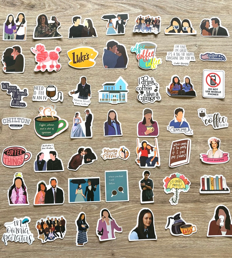 Gilmore Girls Sticker Pack Aesthetic Vinyl Sticker for Laptop Lukes ...