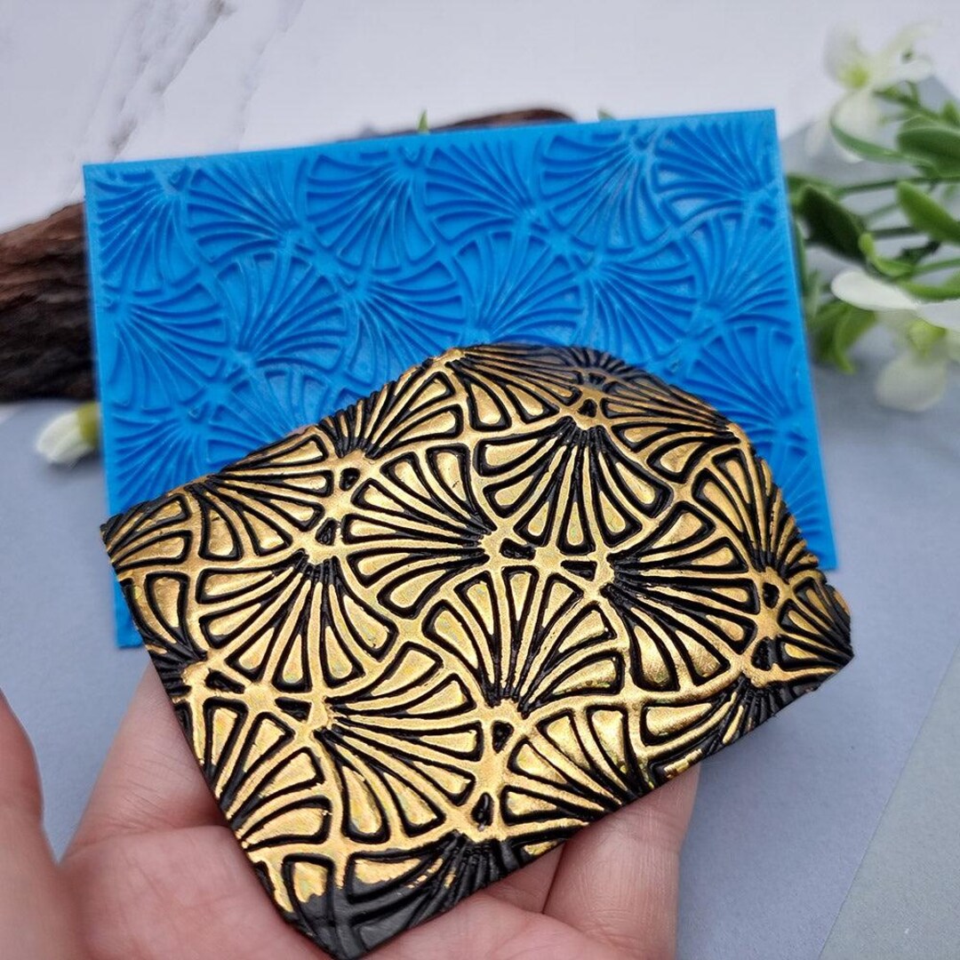 Fans Patterns, Printed Texture, Flexible Texture, Polymer Clay Texture ...