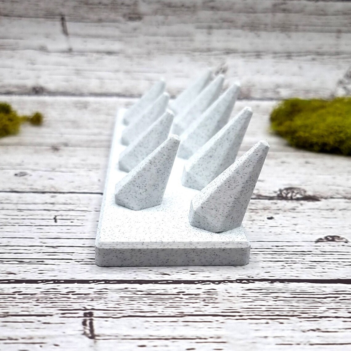 9 Fingers Tilt Display for Rings White Marble - Etsy