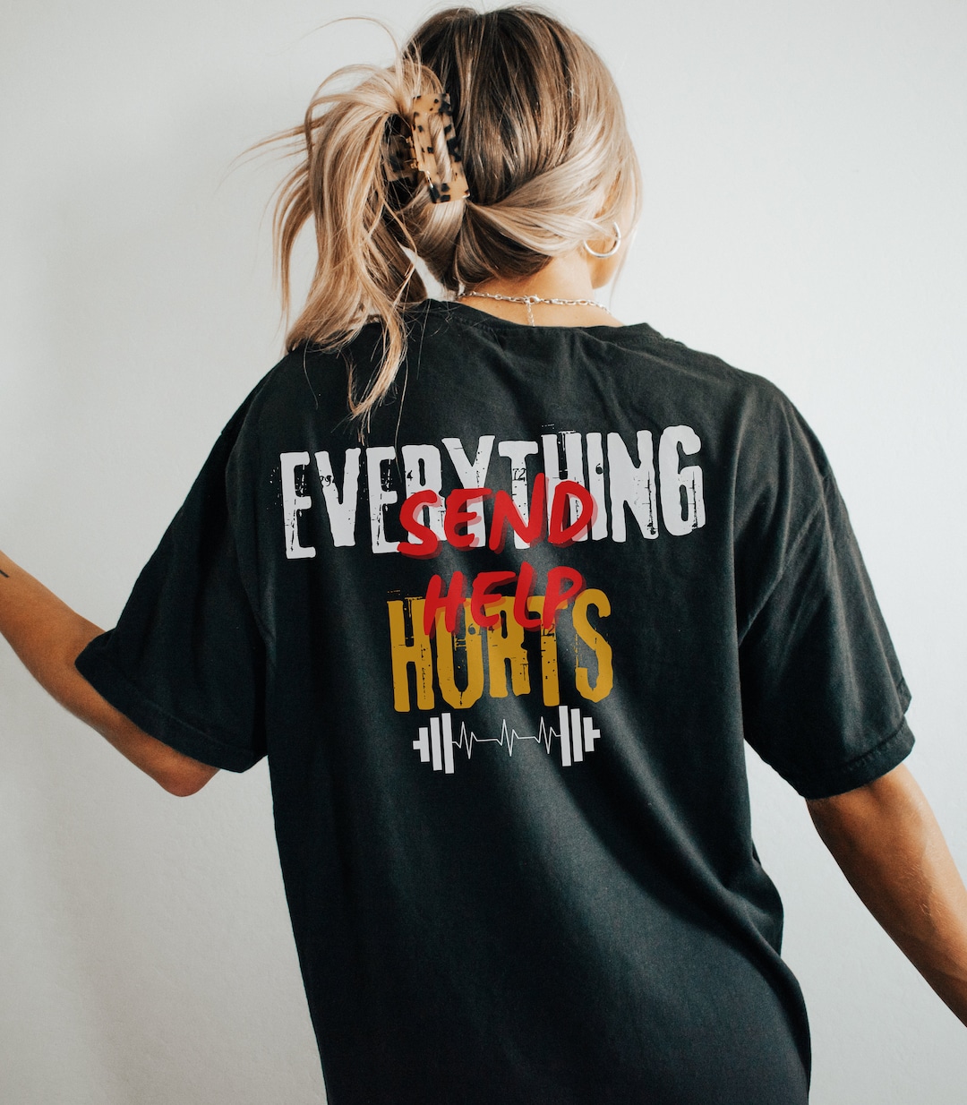 Funny Gym Pump Cover Tshirt Gift for Him or Her, Everything Hurts ...