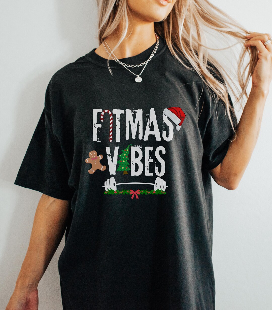 Fitmas Vibes Cute Christmas Gym Pump Cover, Holiday Weightlifting Gift ...