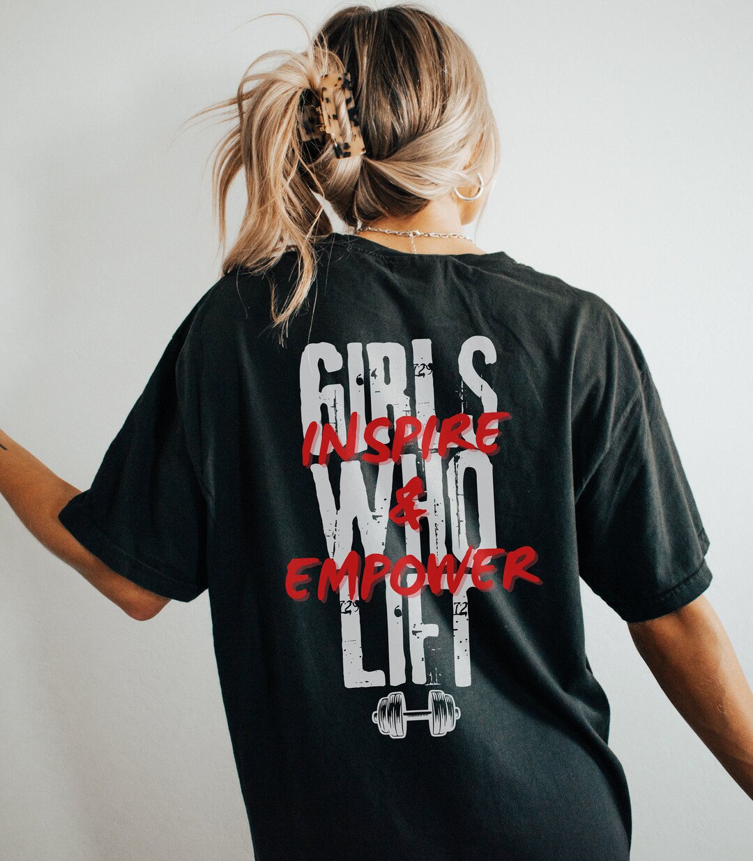 Girls Who Lift Cute Oversized Gym Pump Cover, Muscle Mommy Shirt for ...