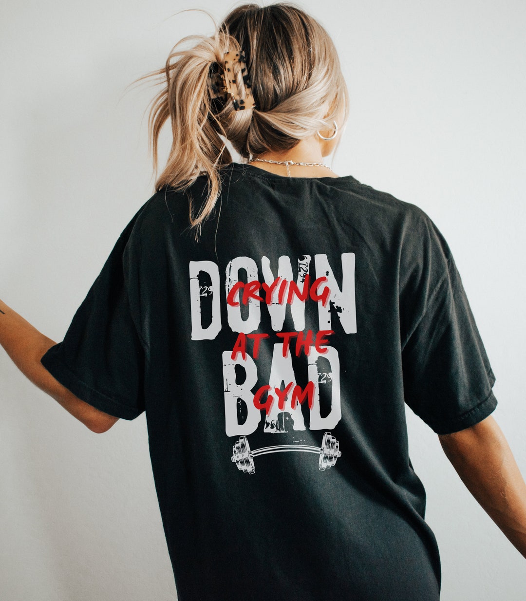 Down Bad Crying in the Gym Oversized Comfort Colors Pump Cover for Gym ...