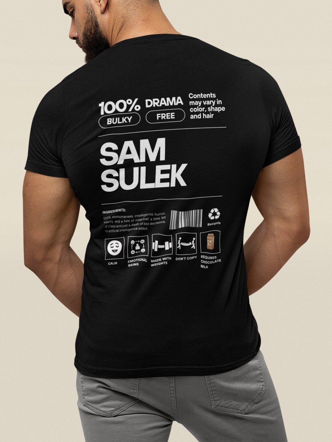 Sam Sulek Back Design Gym Pump Cover Shirt For Weightlifting, Best gift ...