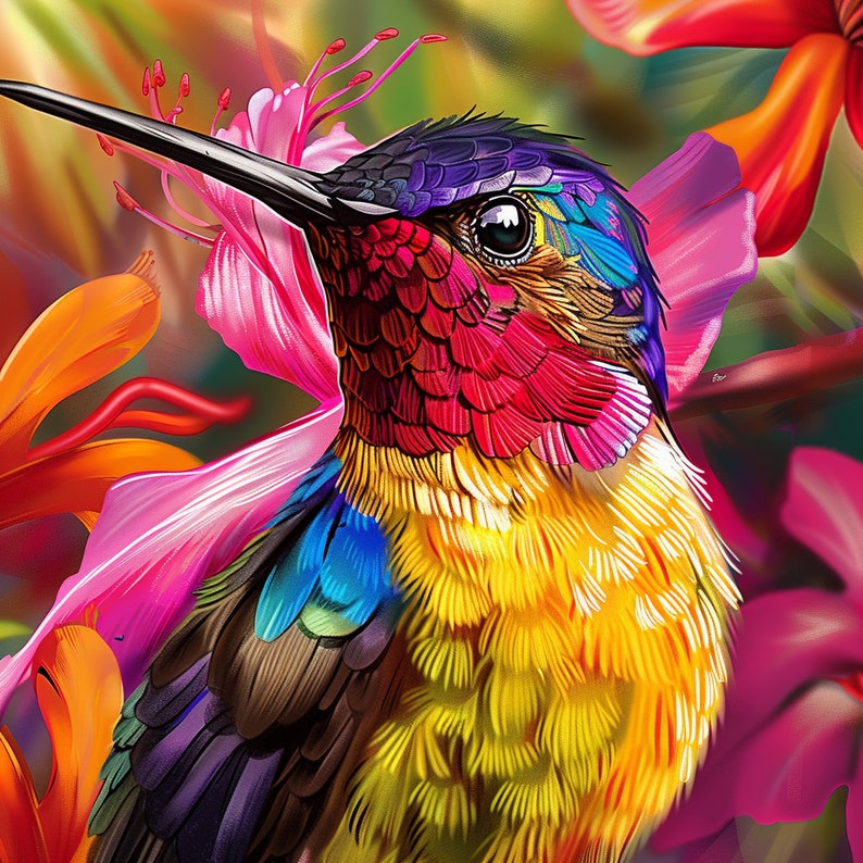 Rainbow Hummingbird - Etsy