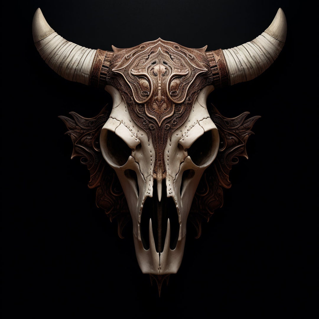 Bull Skull 2 - Etsy
