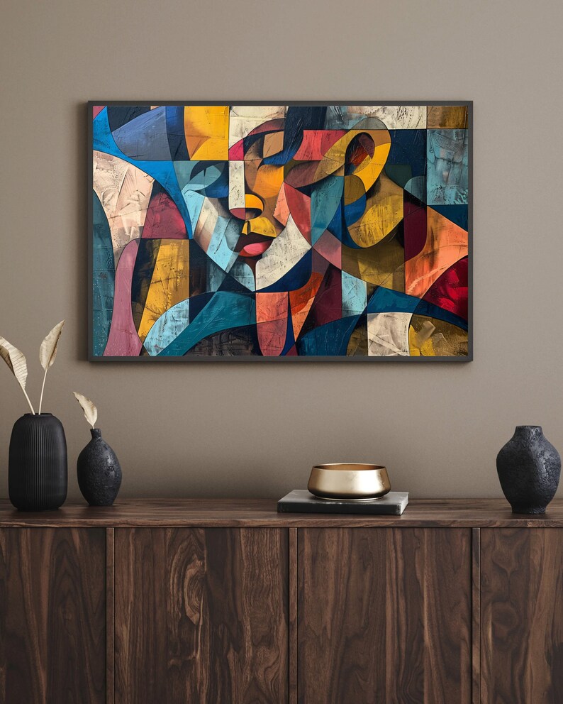 Abstract Human Figure Art: Geometric Silhouette Print (digital Download ...