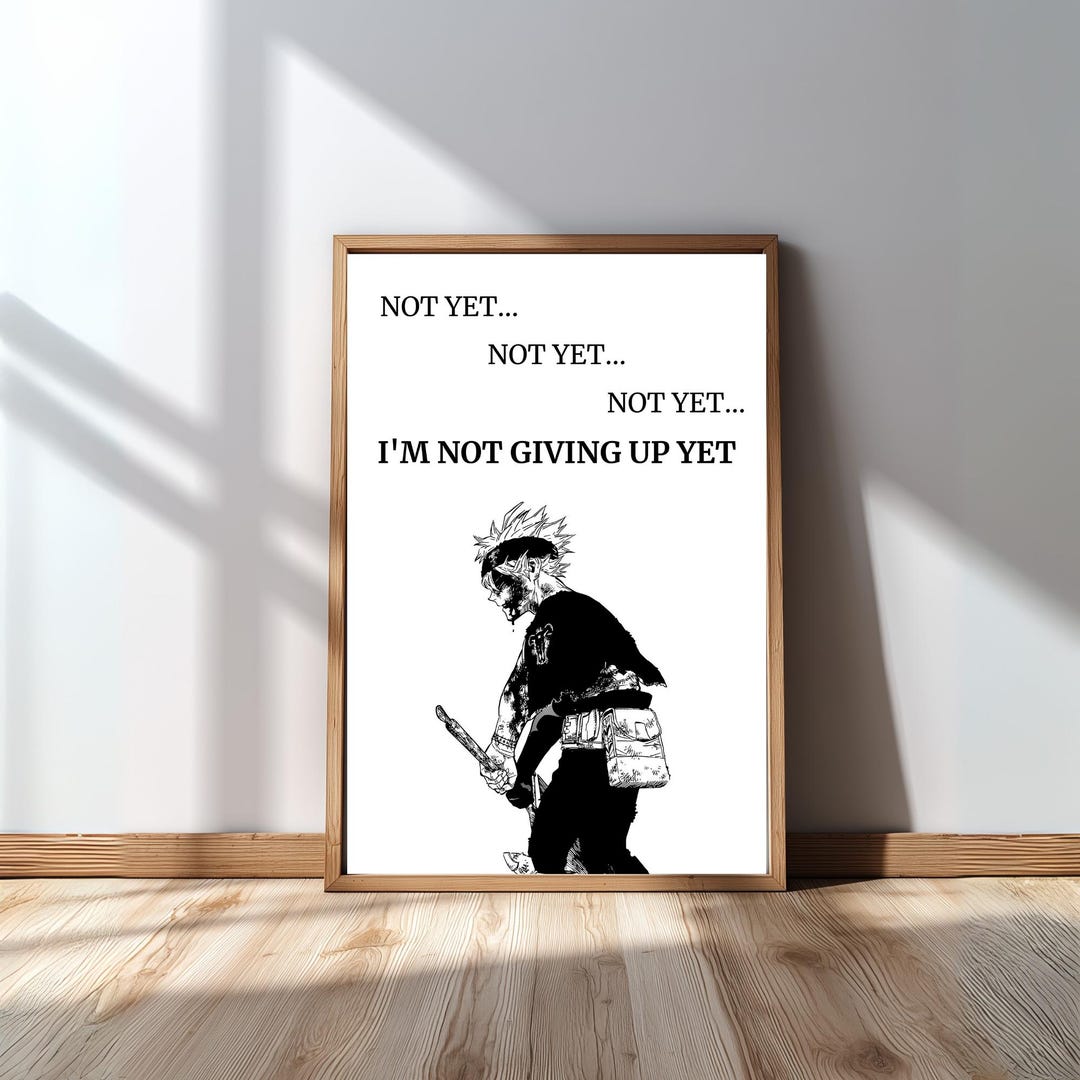 Asta Black Clover Poster, Shonen Anime Wall Art, Japanese Manga Style ...