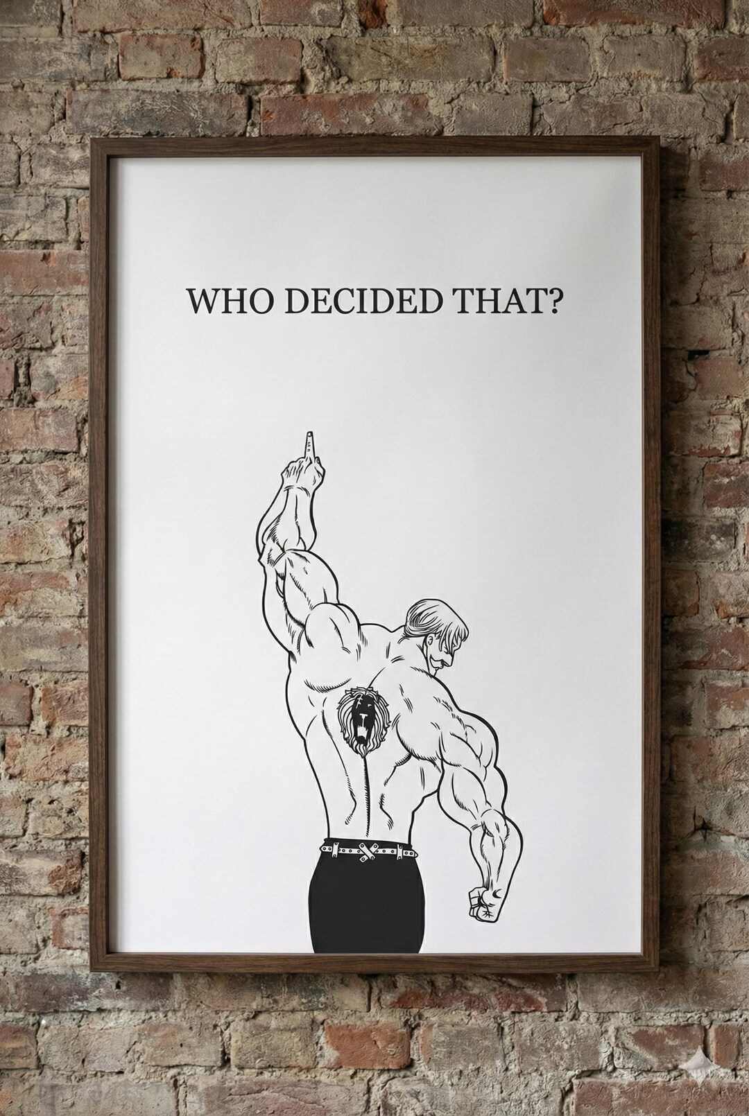 Seven Deadly Sins Poster: Escanor "lion's Sin of Pride" Anime Art Print ...