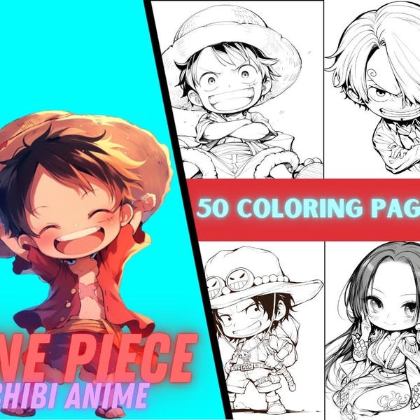 Coloring Pages One Piece Anime - Etsy