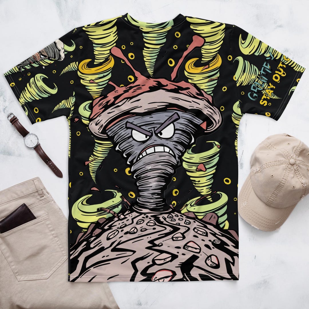 Funny Angry Tornado Tee Whirlwind Storm Graphic Men's T-shirt - Etsy