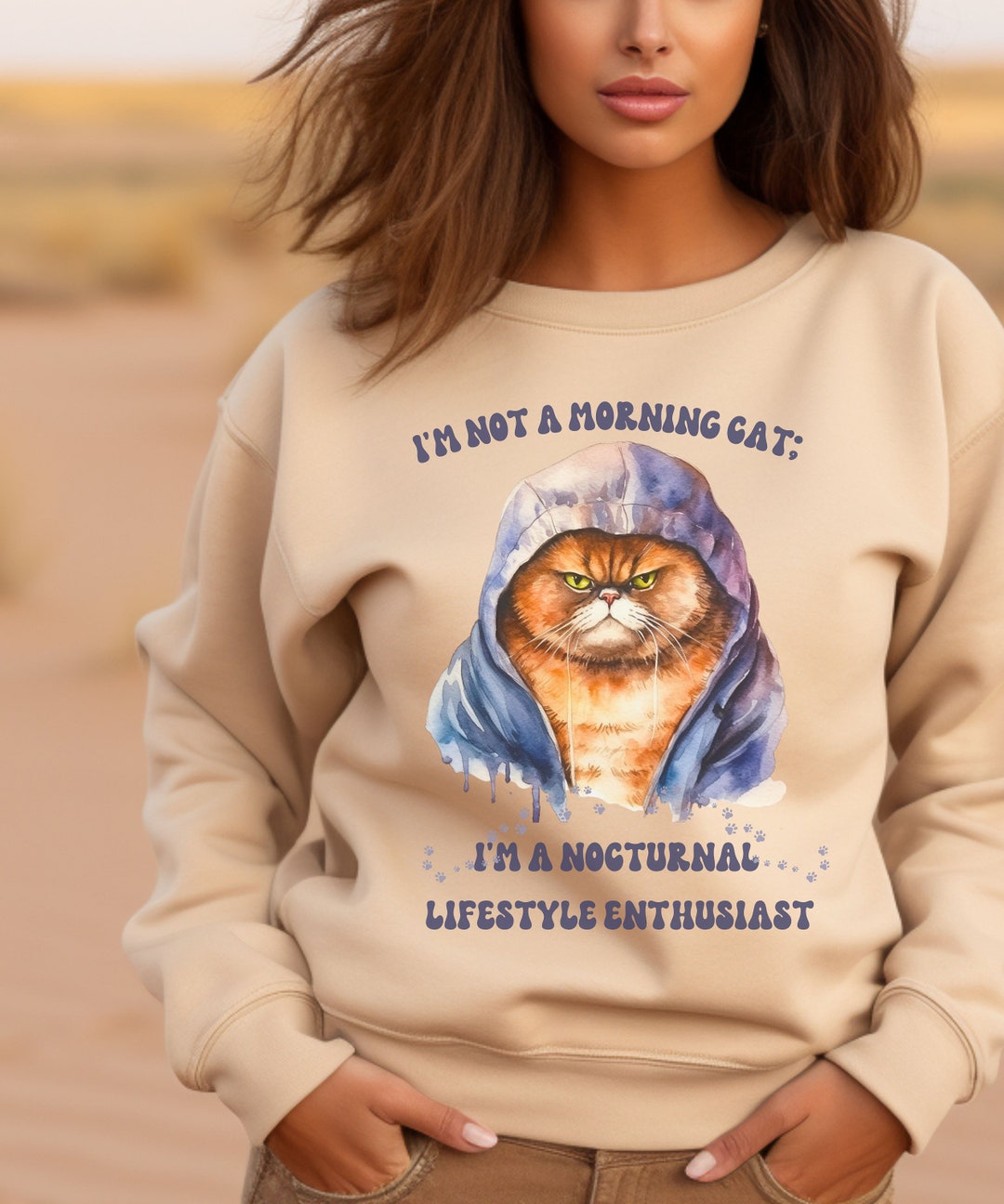 Meow-merizing Cat Meme Sweatshirt for Cat Moms Funny & Cozy Sweater ...