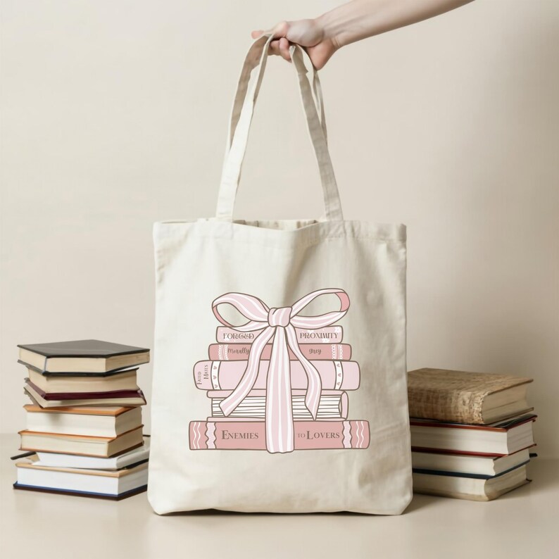 Romantasy Tote Bag for Book Lovers Romantic Book Trope Enemies to ...