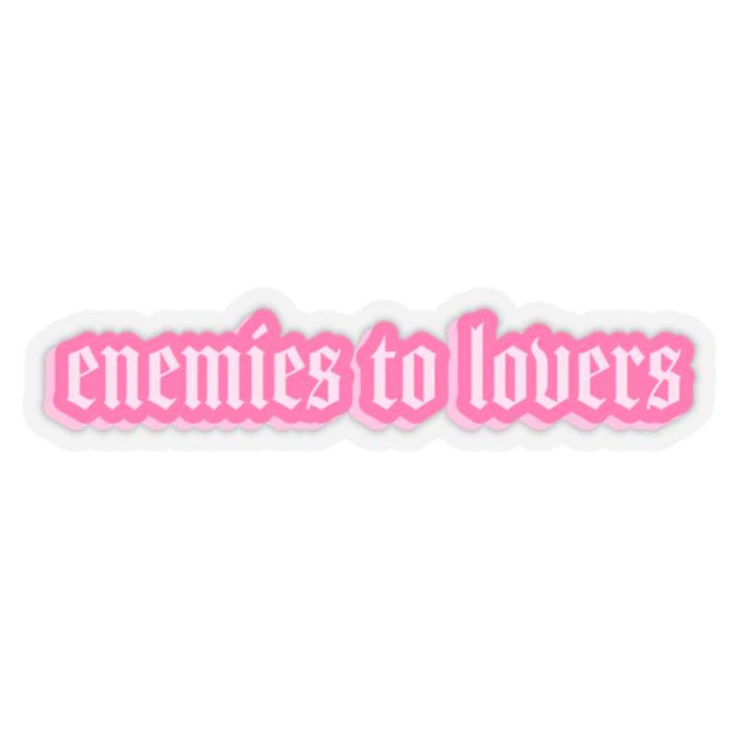 Pink Enemies to Lovers Sticker for Kindle Romantic Book Trope Vinyl ...