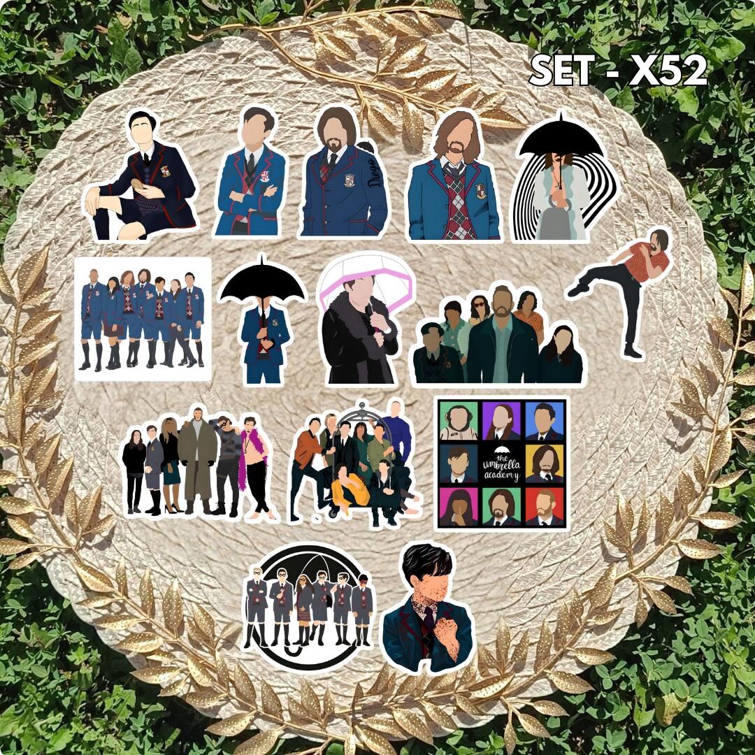 Umbrella Academy Inspired Sticker Pack | Number Five, Vanya & Klaus Fan ...