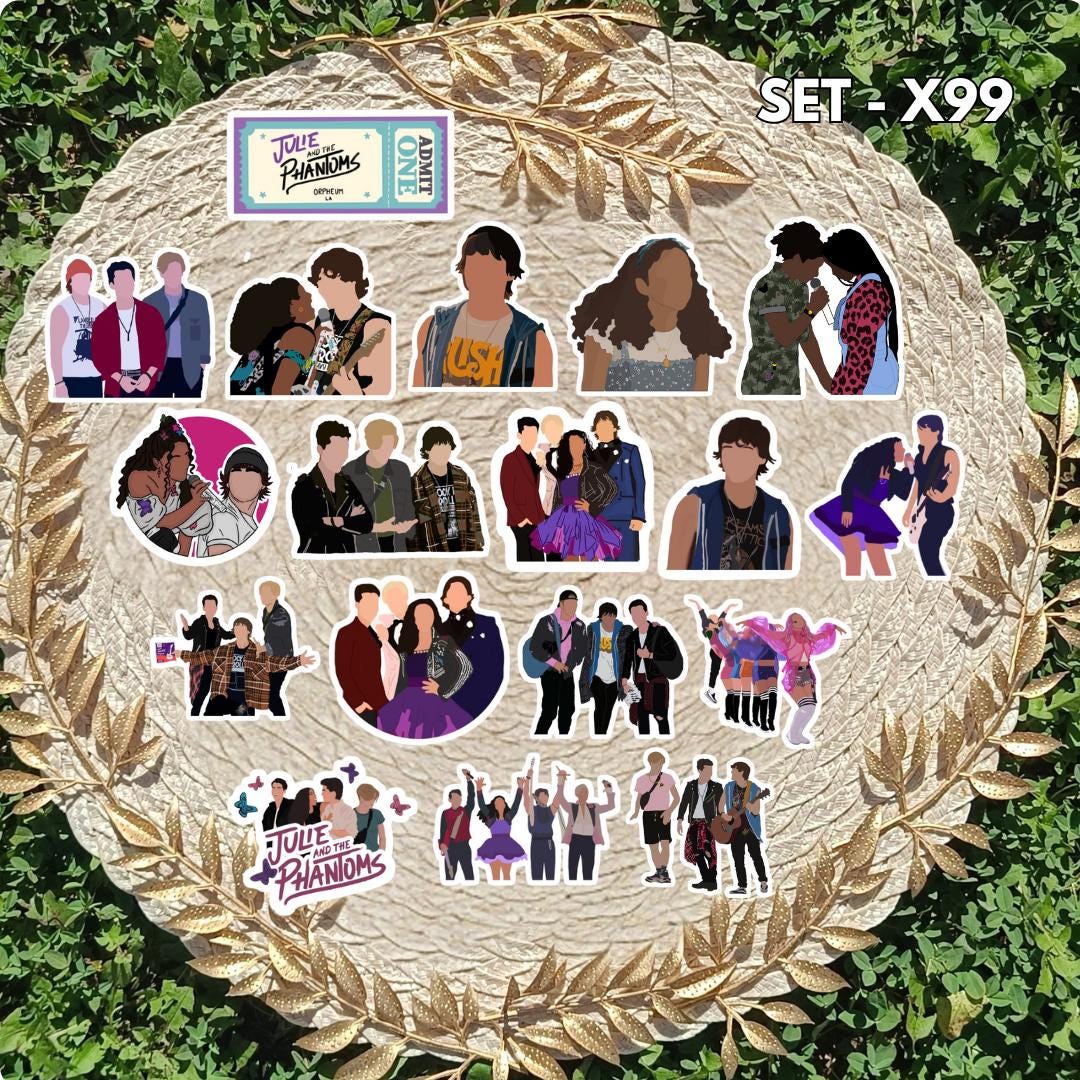 Julie and the Phantoms Inspired Sticker Pack | Julie, Luke & Reggie Fan ...