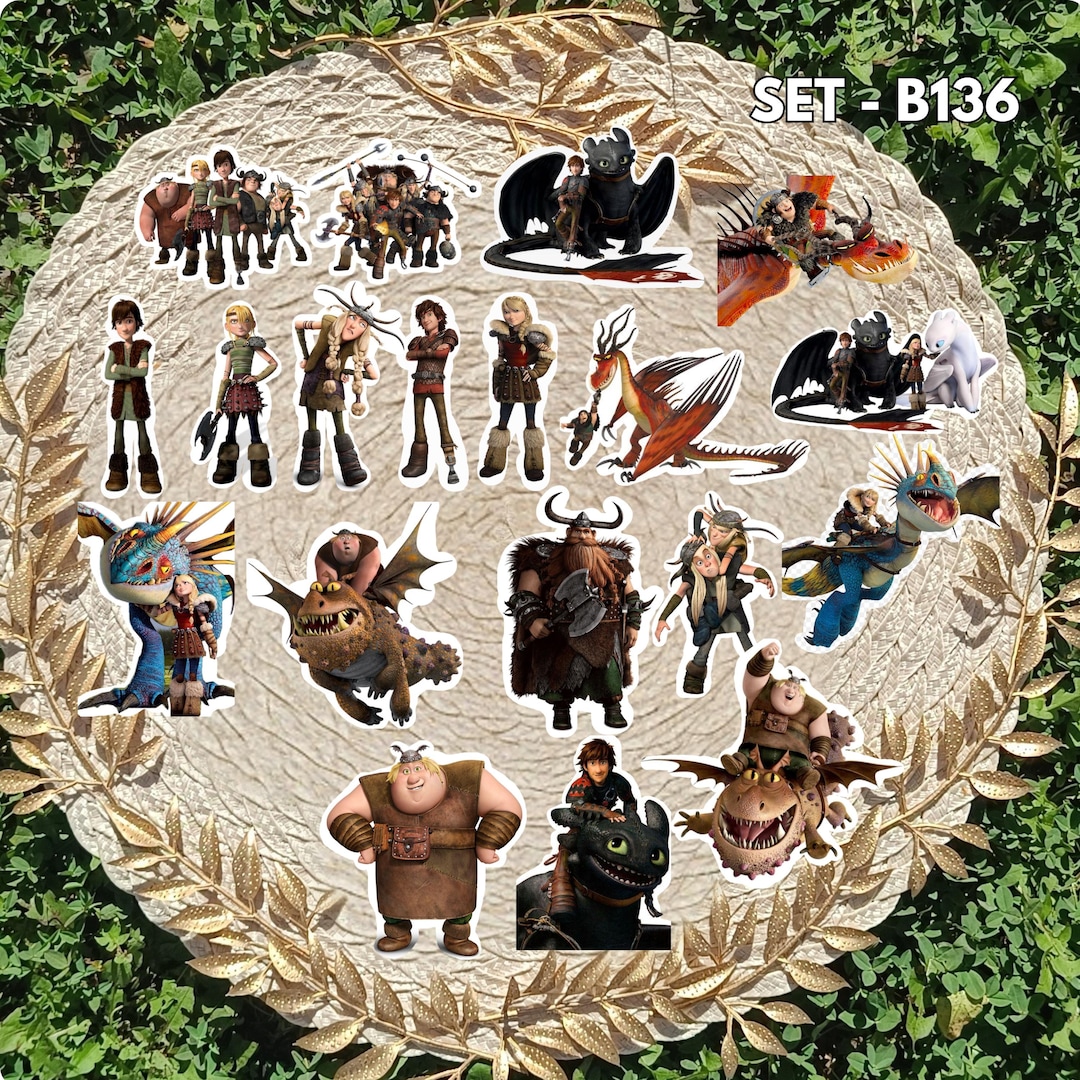 How to Train Your Dragon Inspired Sticker Pack | Toothless & Hiccup Fan ...