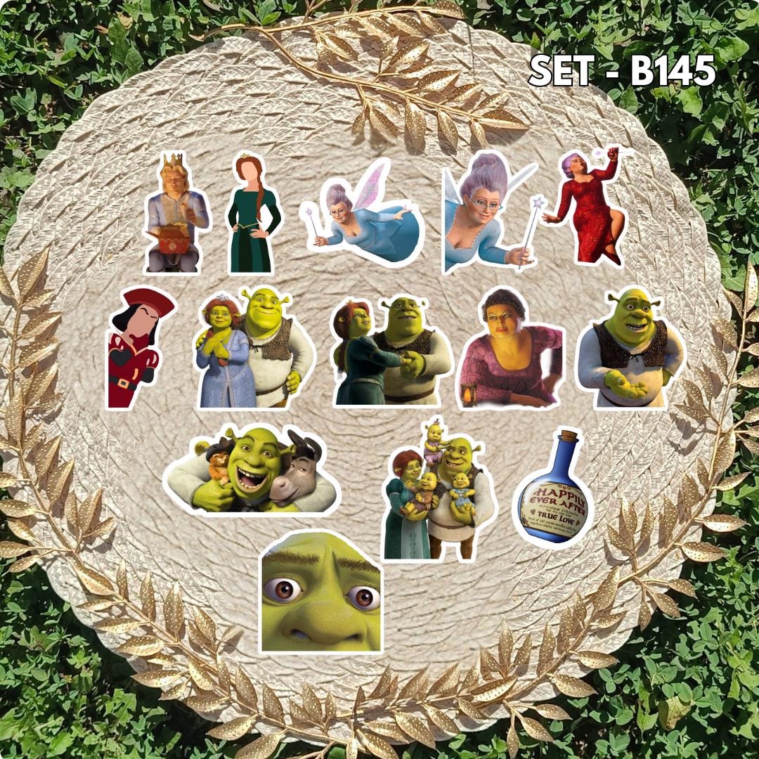 Shrek Inspired Sticker Pack | Fiona & Donkey Fan Art Vinyl Stickers - Etsy