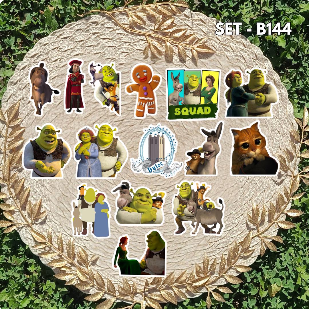 Shrek Inspired Sticker Pack | Fiona & Donkey Fan Art Vinyl Stickers - Etsy